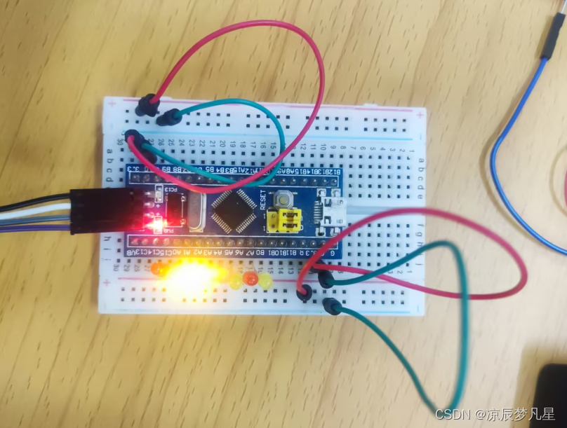 一、基于stm32f103c8t6的led闪烁和led流水灯stm32f103c8t6闪烁程序 Csdn博客