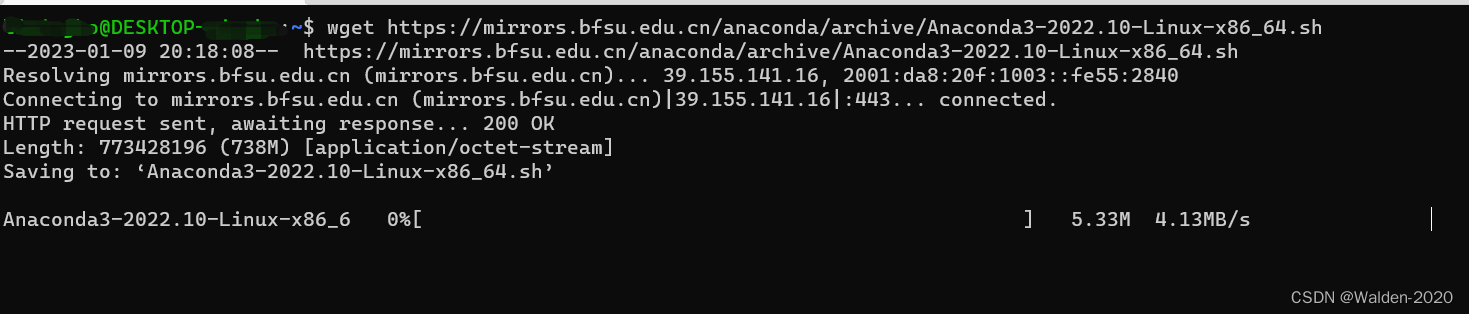 在WSL上安装Anaconda并且在开发平台进行使用_ananconde下载wsl-CSDN博客