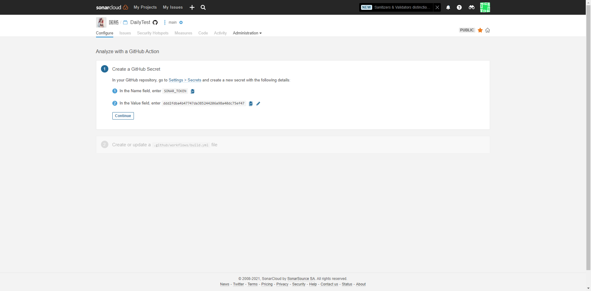 GitHub使用Sonarcloud进行项目分析-CSDN博客