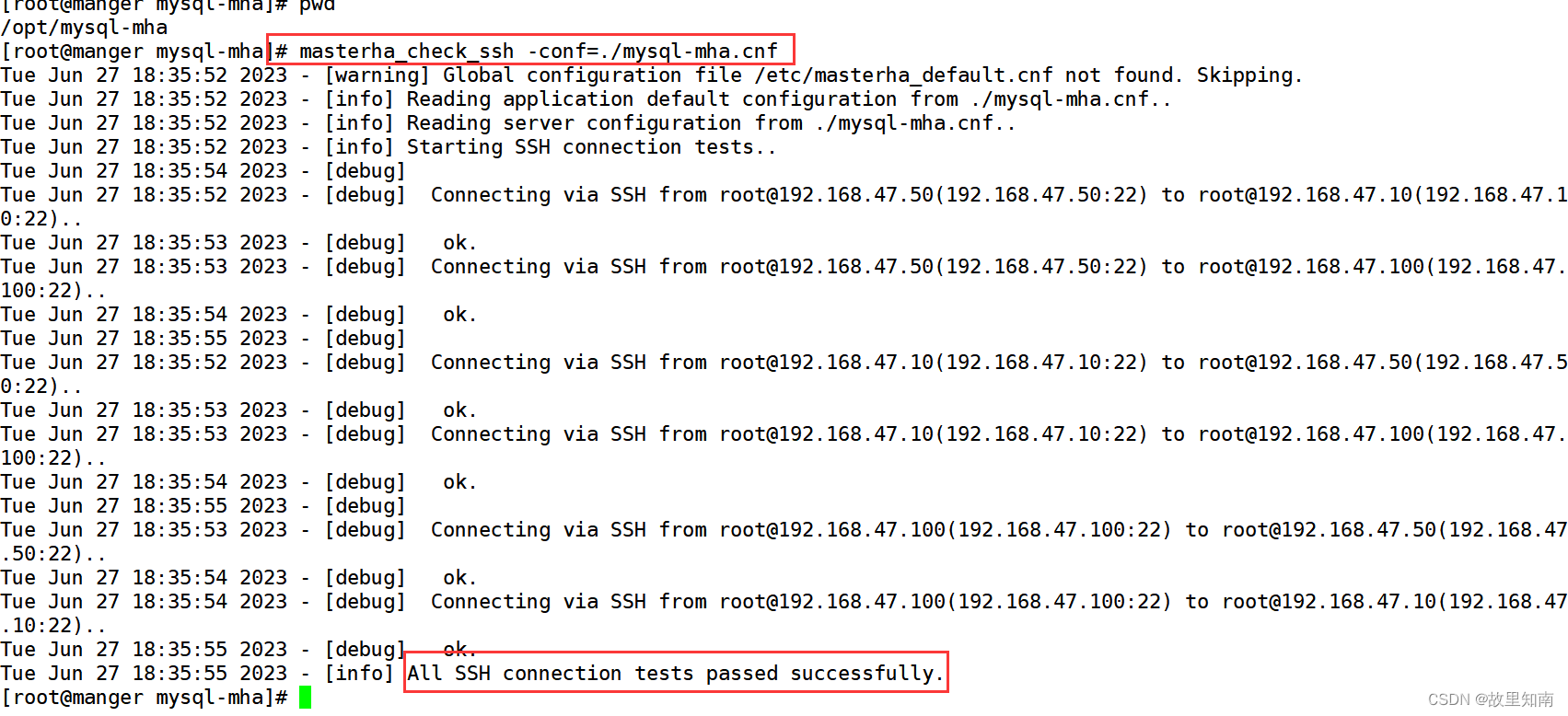 Mysql之mha高可用mha实现mysql高可用 Csdn博客