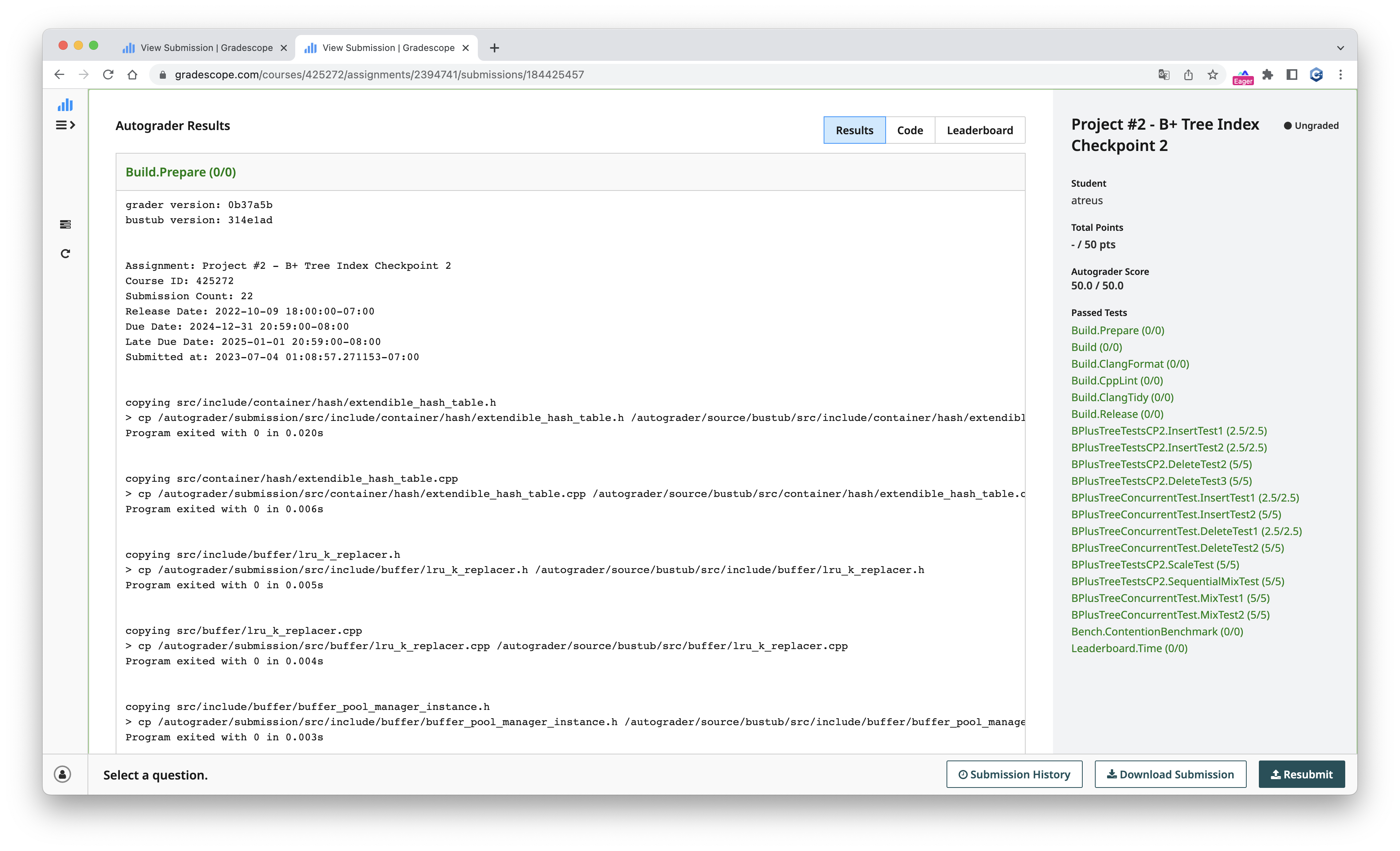 CMU 15-445 Project #2 - B+Tree（CHECKPOINT #1）_cmu 15-445 project #2 b+tree-CSDN博客