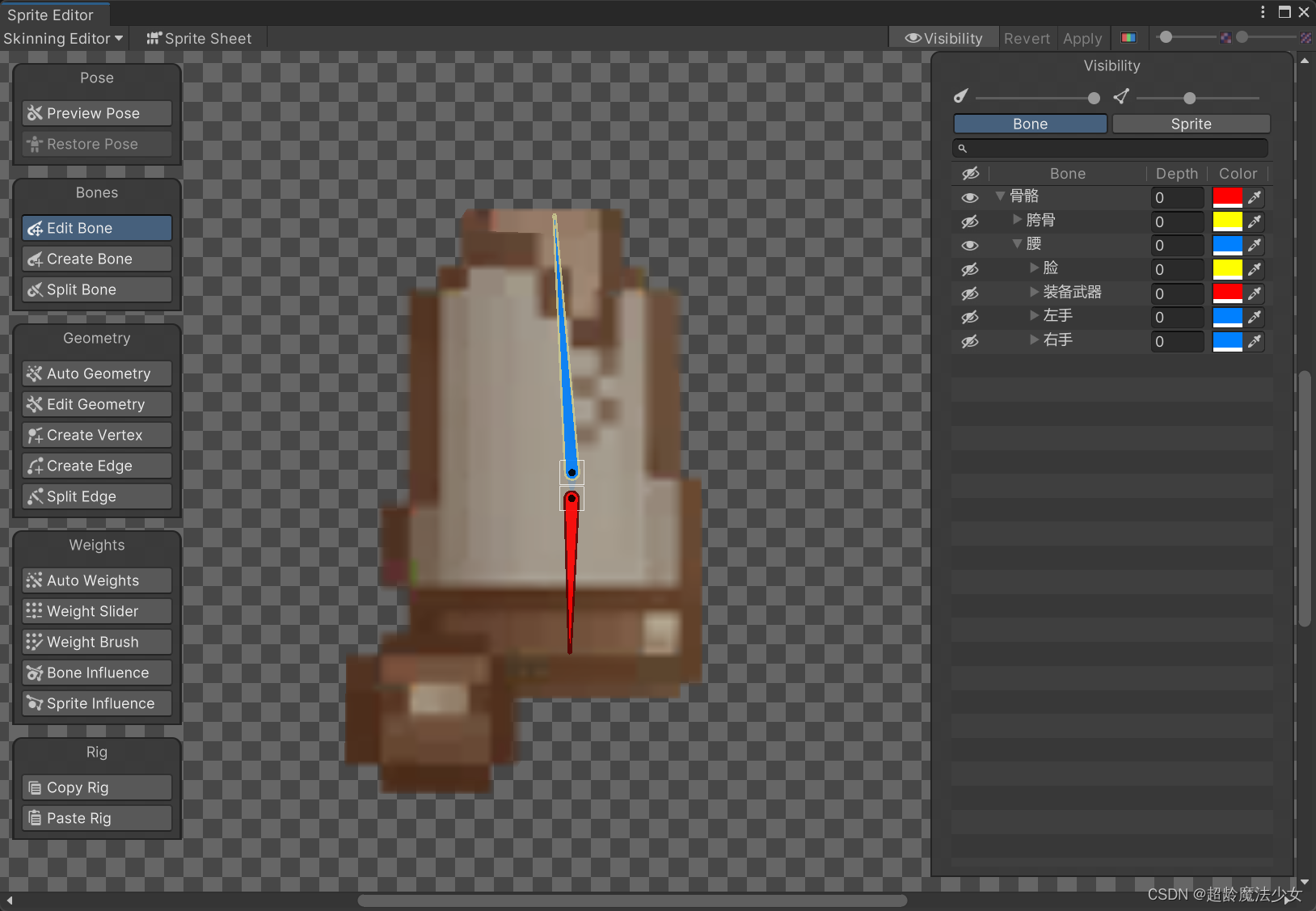 Unity2d Skinning Editor角色绑定,零代码实现sprite批量换装unity 2d换装 Csdn博客