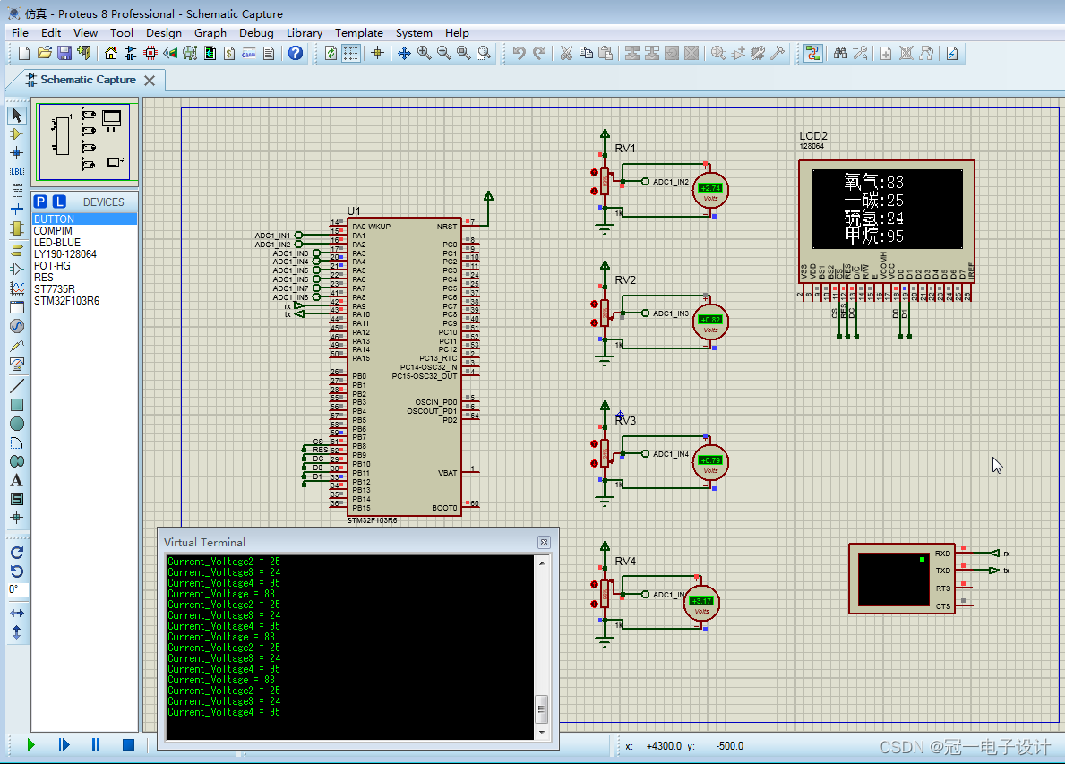 257、基于STM32单片机氧气一氧化碳(CO)甲烷硫氢控制加LCD12864显示加串口虚拟终端仿真设计_ao-03氧气模块流程图-CSDN博客