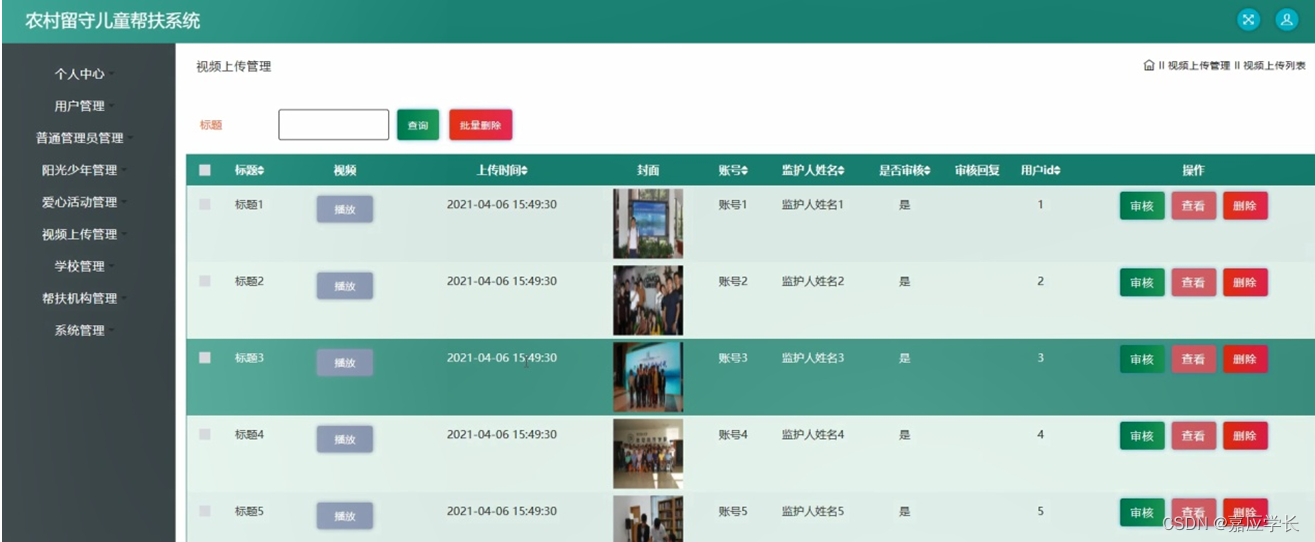 附源码 计算机毕业设计java农村留守儿童帮扶系统java 帮扶儿童 源码 Csdn博客
