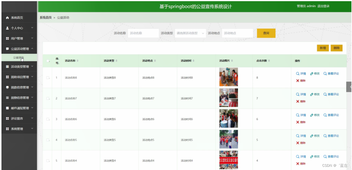 计算机毕业设计springboot的公益宣传系统设计8pyxp9【附源码数据库部署lw】 Csdn博客