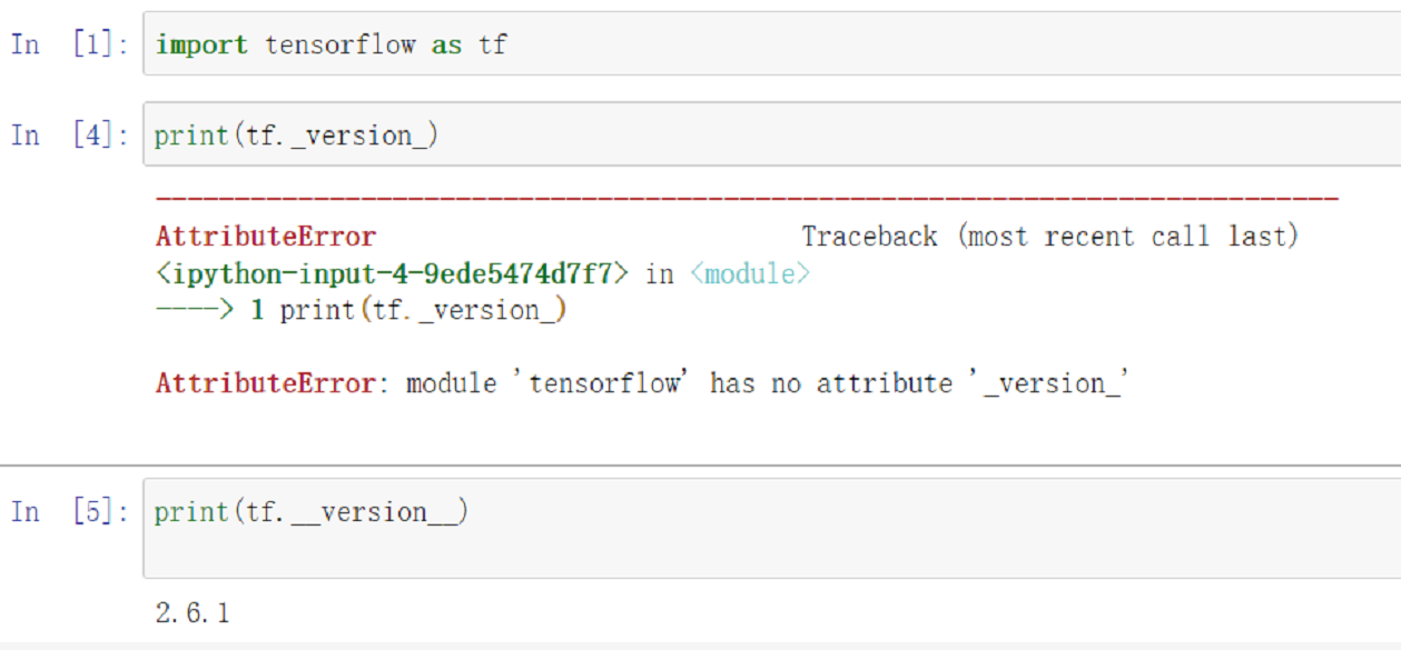 解决：module tensorflow has no attribute ‘_version_’_module 'tensorflow' has no attribute 'version ...