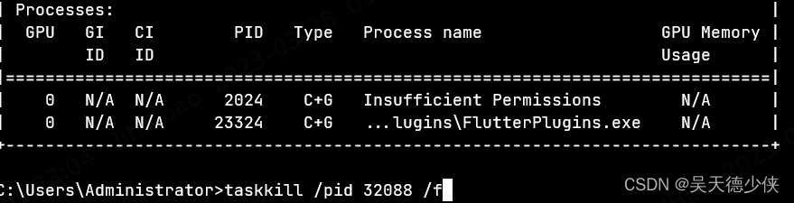 win10+结束gpu进程PID_关闭其他占用gpu的进程 windows-CSDN博客