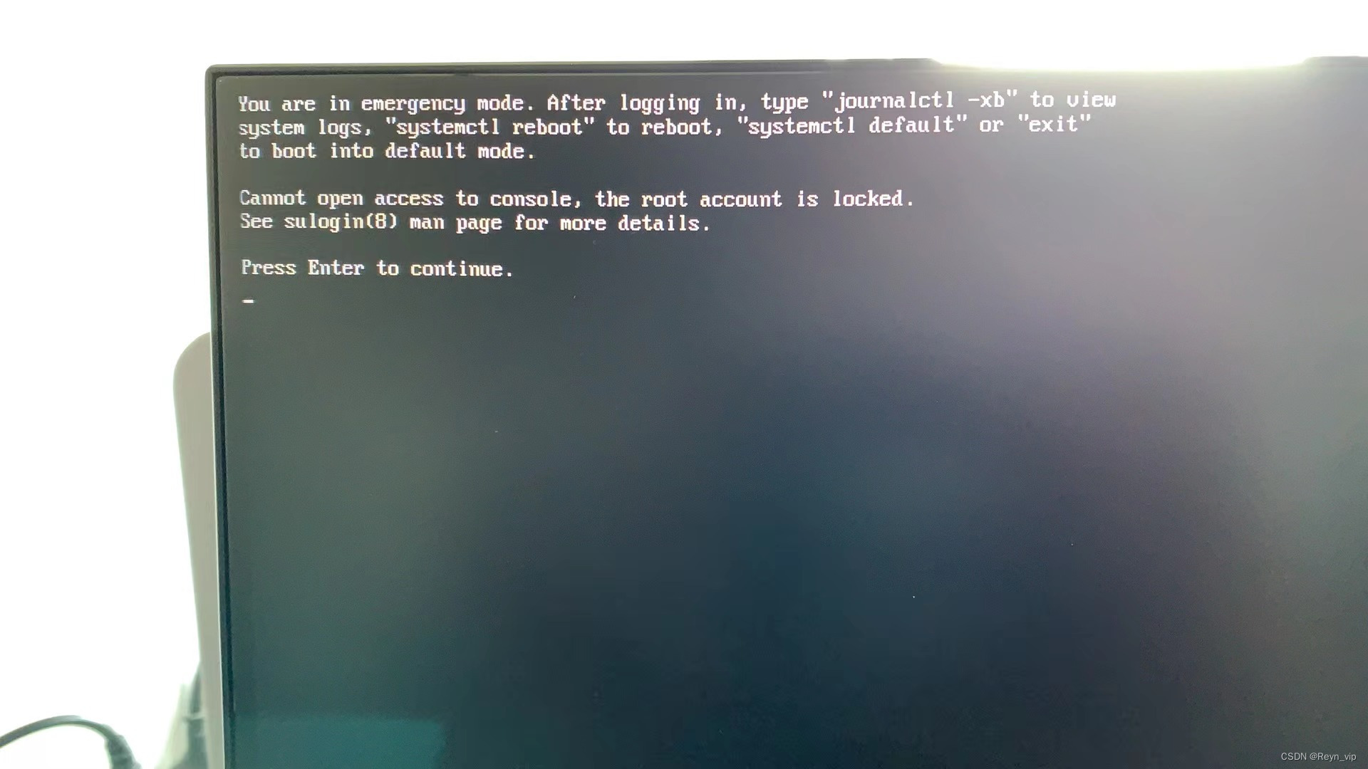 统信UOS丨开机无法进入系统 无法打开控制台访问权限，root账号被锁定（cannot open access to console, the root account is locked ...