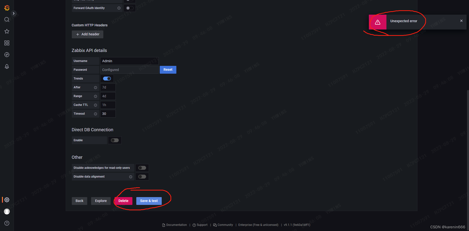Grafana进行一些操作会出现unexpected Error Grafana Unexpected Error Csdn博客