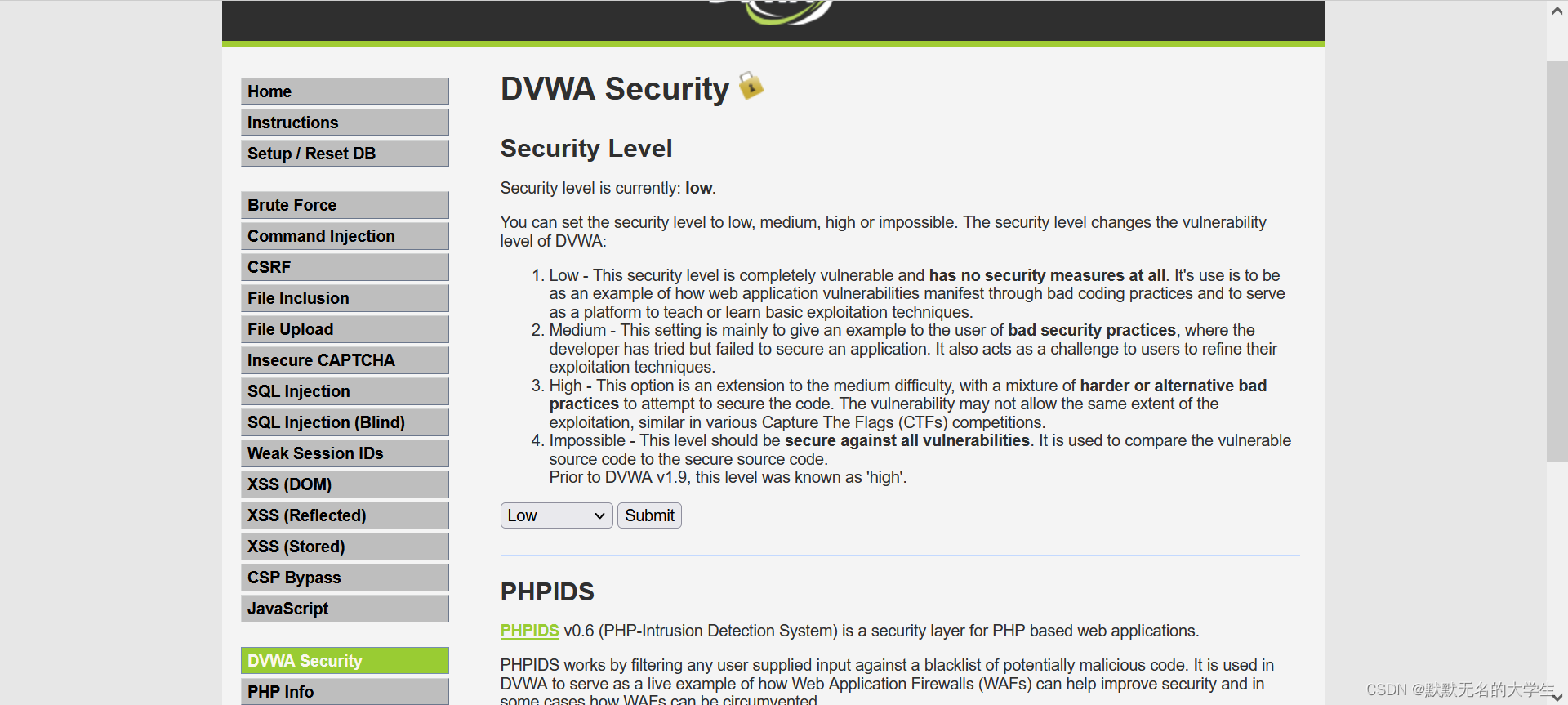 DVWA sql low pudn