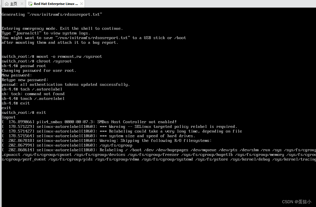 在red Linux系统在开启寻找IP地址的方法及破解root用户密码_蛋挞小的博客-CSDN博客