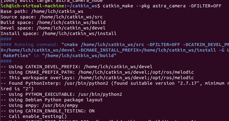 奥比中光Orbbec Astra深度相机在ROS Melodic的使用_orbbec astra+-CSDN博客