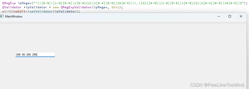 QLineEdit设置掩码Ip_qlineedit setinputmask-CSDN博客