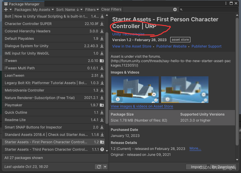 Unity小问题小记之StarterAssets-这个Unity包有包管理器依赖关系【更新20240102】_此unity包具有包管理器依赖关系-CSDN博客
