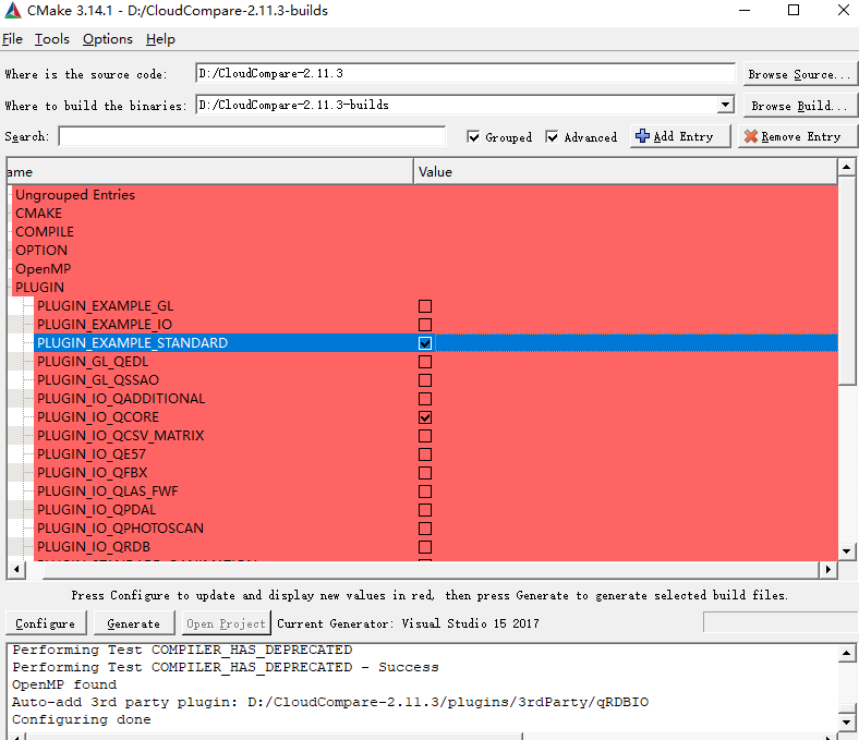 CloudCompare+vs+cmake插件功能编译_cloudcompare v2.11.3编译-CSDN博客