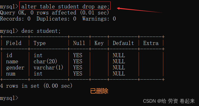 Mysql数据库入门(表格的操作)mysql表格 Csdn博客