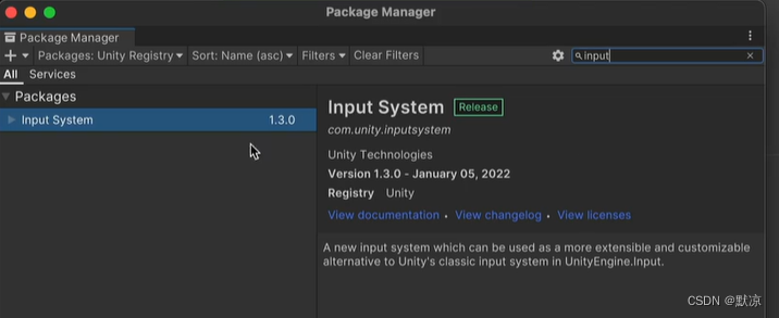 unity 设置与安装input System package(New)-CSDN博客
