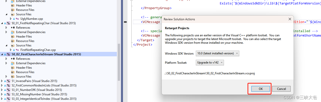 C++ vs2019打开用VS2015创建的项目报错_the windows sdk version 8.1 was not found. install-CSDN博客