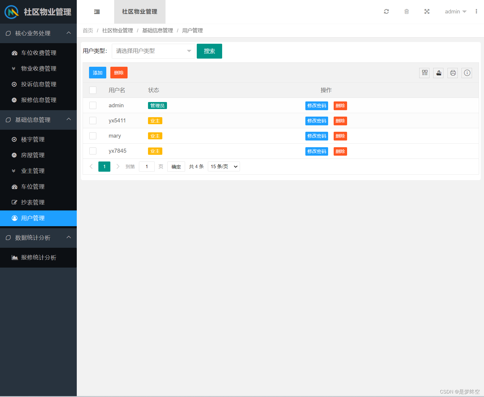 基于springboot的物业管理系统源代码数据库061物业源码 Csdn博客