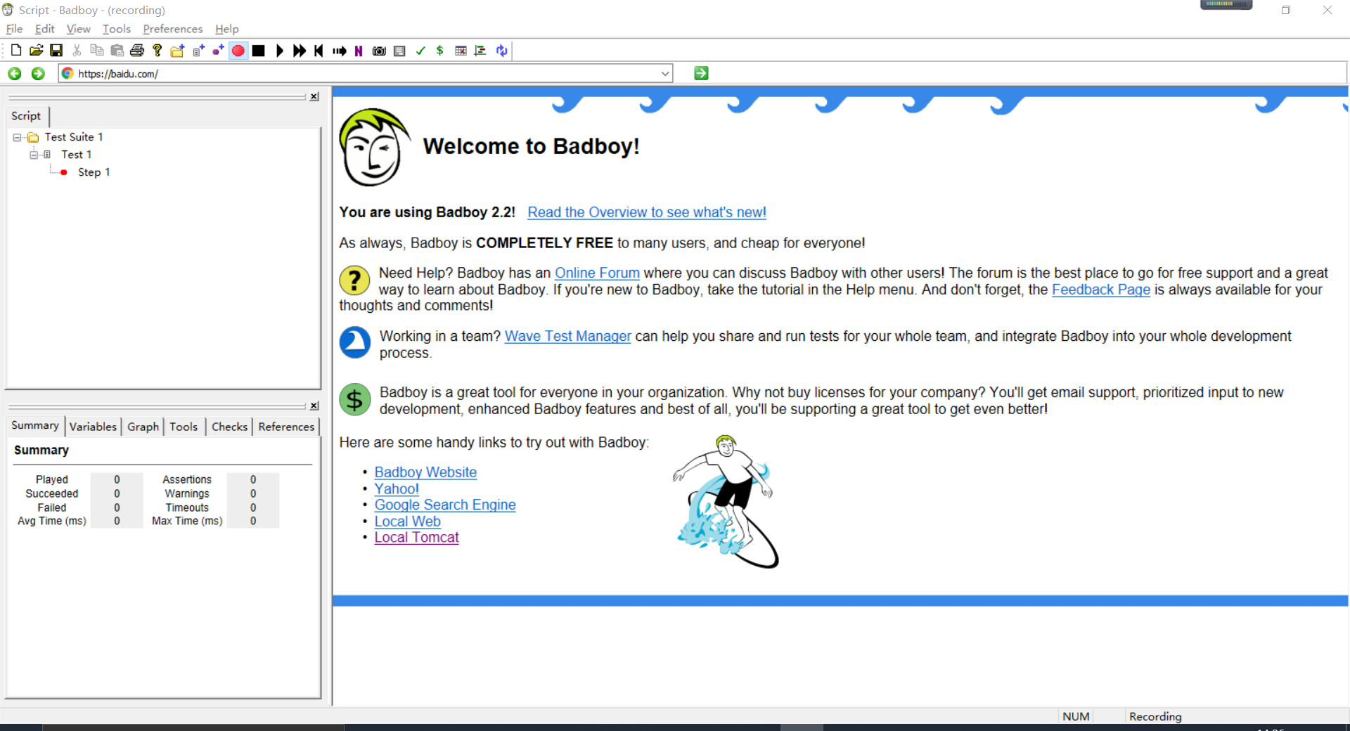 使用BadBoy录制Jmeter脚本_使用 badboy 进行脚本录制后 ,通过 file->export to jmeter 得到脚本-CSDN博客