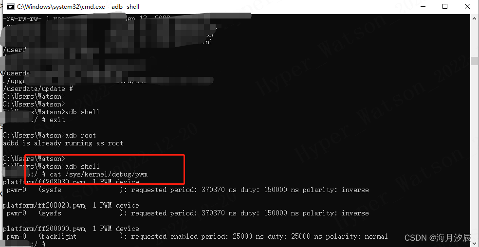 2021-03-24 RK3288 PWM的使用介绍和实例， cat /sys/kernel/debug/pwm，adb进入使能pwm_adb ...