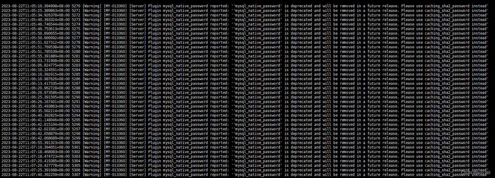 Plugin Mysql native password Reported mysql native password Is