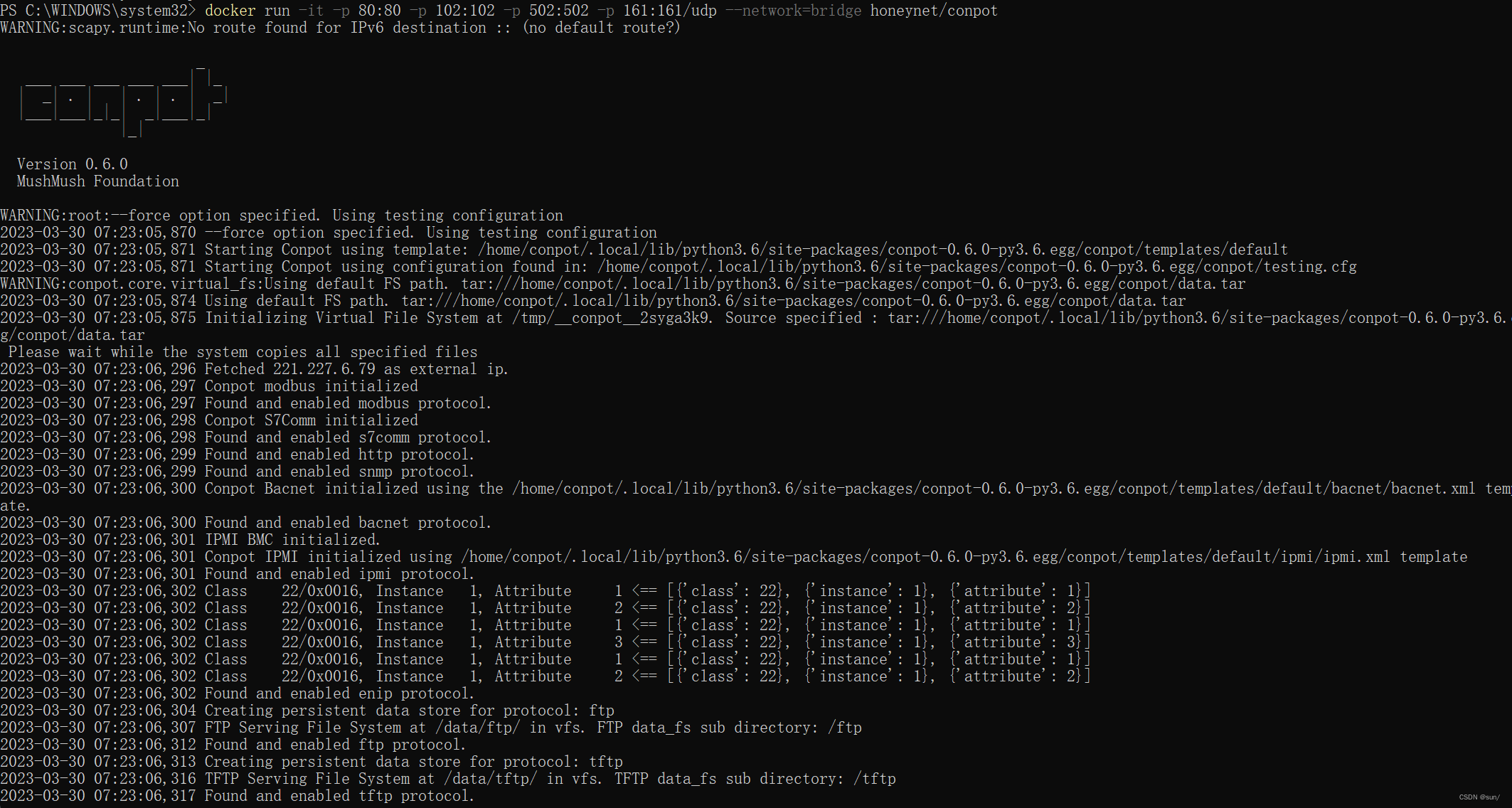 Docker容器搭建conpot蜜罐_conpot模拟应用-CSDN博客
