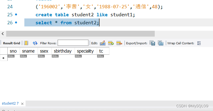 在student1表格中插入、删除数据_想在表student中删除一行数据,-CSDN博客