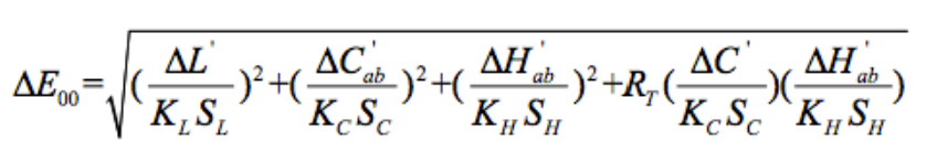 CIEDE2000色差公式的介绍和相应程序_色差代码e用matlab-CSDN博客