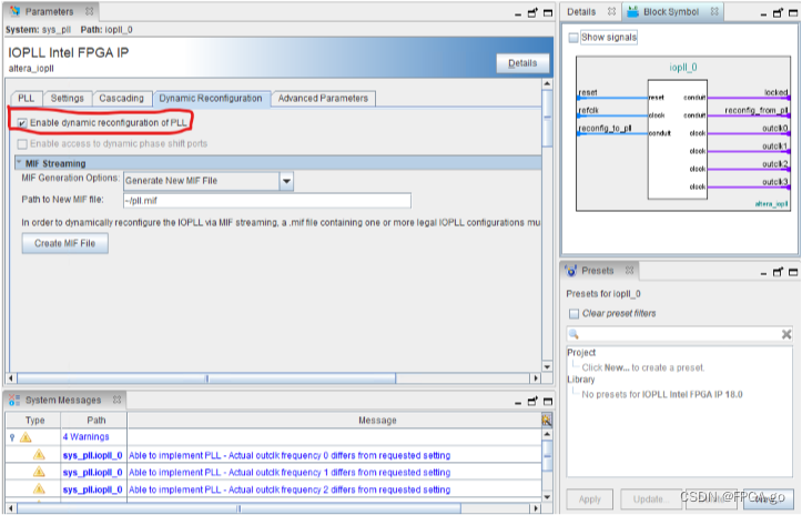 动态配置PLL：IOPLL Reconfig_pll配置-CSDN博客