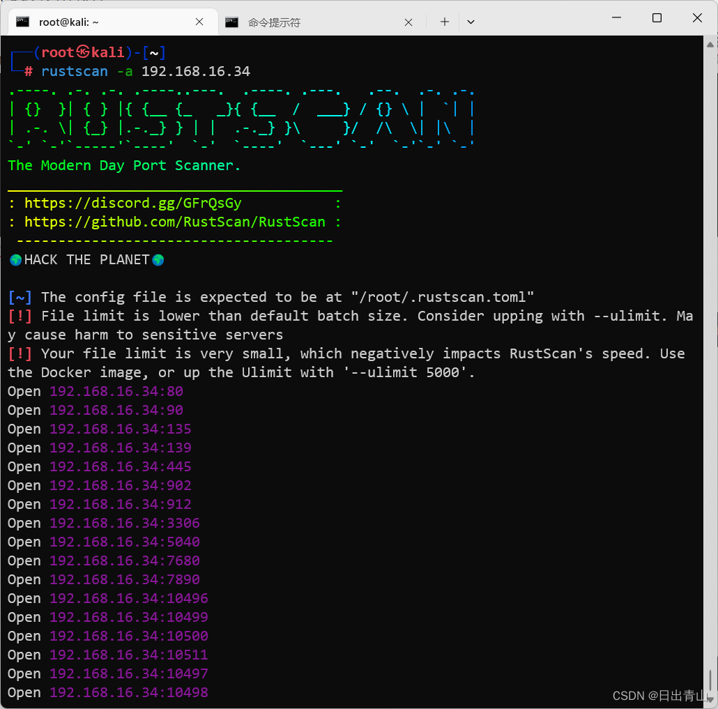 【教程】Rustscan端口扫描工具，3秒扫描6w+端口-CSDN博客