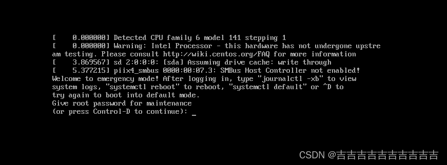虚拟机无法启动提示give root password for maintenance的多种解决方法-CSDN博客