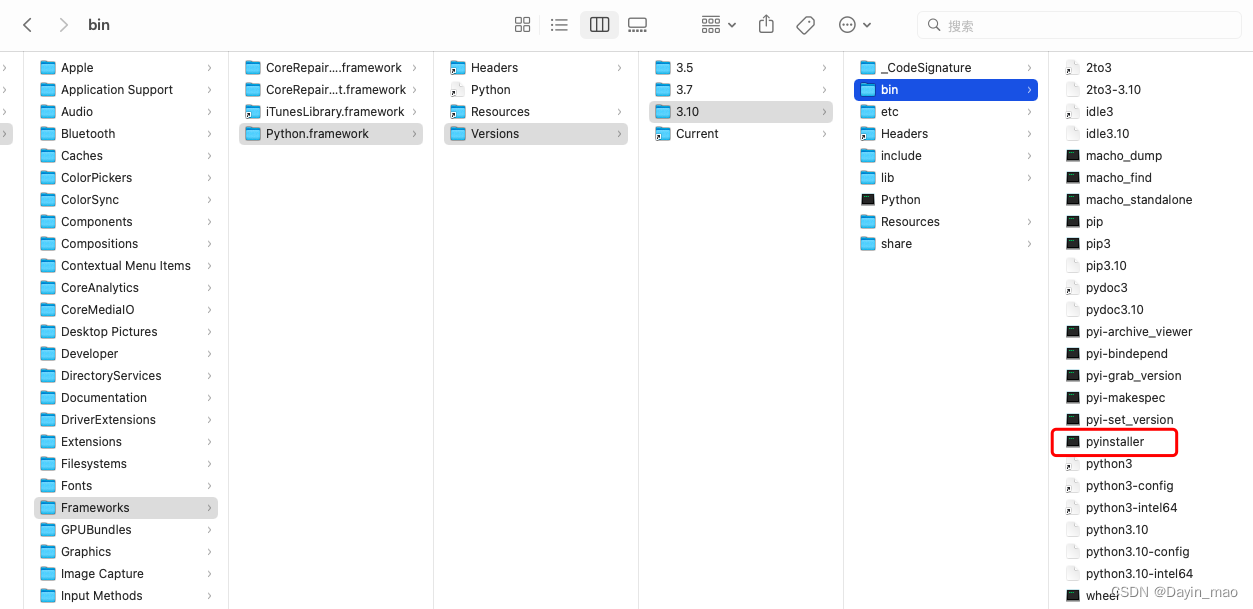Mac下 Pyinstaller 安装和环境变量设置_pyinstaller添加到环境变量_Dayin_mao的博客-CSDN博客