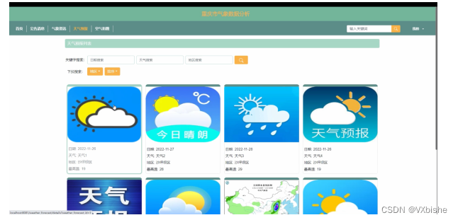 （附源码）基于python的重庆市气象数据分析可视化 毕业设计24928数据可视化天气系统的设计与实现 毕业论文 Csdn博客