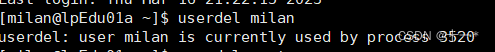 Linux中使用userdel删除用户时出现userdel: user XXX is currently used by process 3519处理办法_linux删除用户时被进程占用-CSDN博客