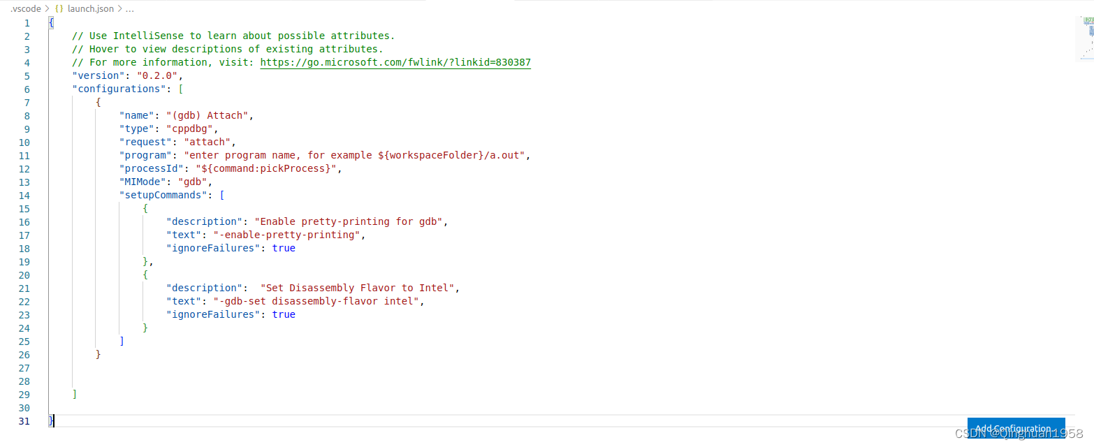 解决vscode debug时launch.json内为空_launch.json空白-CSDN博客