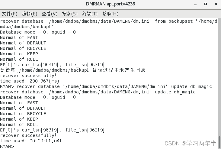 DM备份还原与恢复_dm数据库备份与恢复-CSDN博客