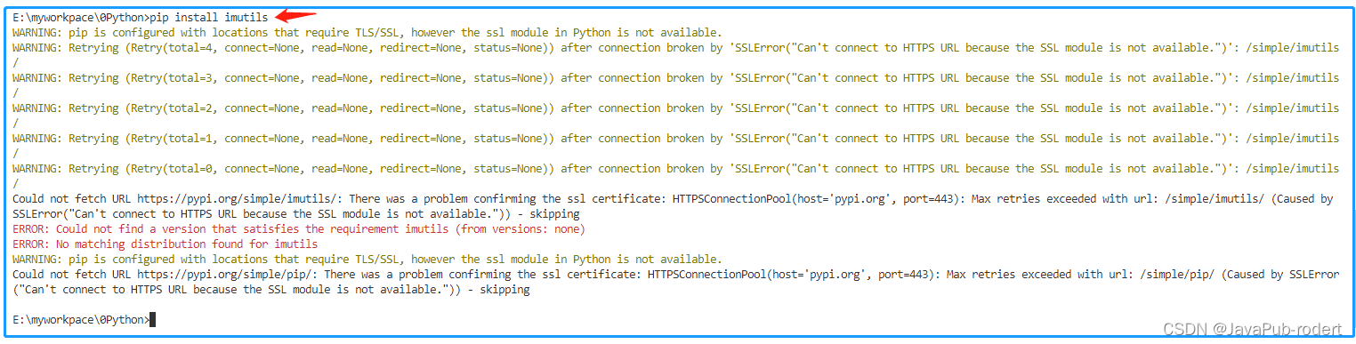 windows10安装imutils【已解决】_imutils库安装-CSDN博客
