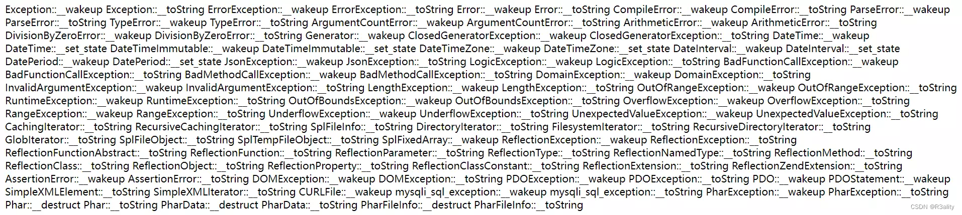 Php原生类的简单总结 Ctf Php 原生类 Csdn博客