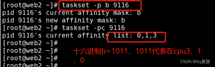 taskset命令详解_taskset -c_Sq夏颜的博客-CSDN博客