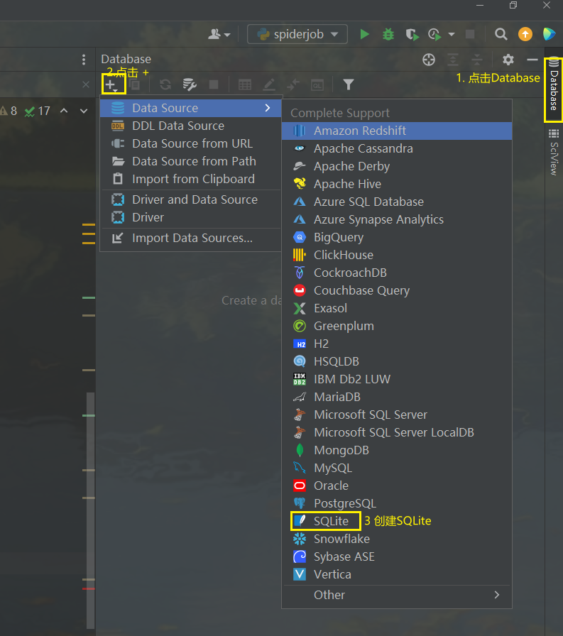 Pycharm创建SQLite数据库_pycharm创建数据库-CSDN博客