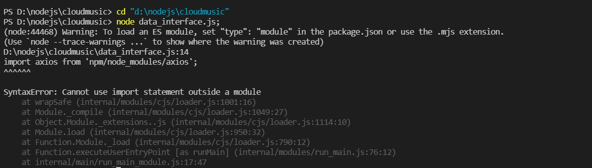 关于新版node.js的import、require语句使用的时候踩的坑_我学 nodejs 用的是 require 来引入模块, 但现在又出现了 import-CSDN博客