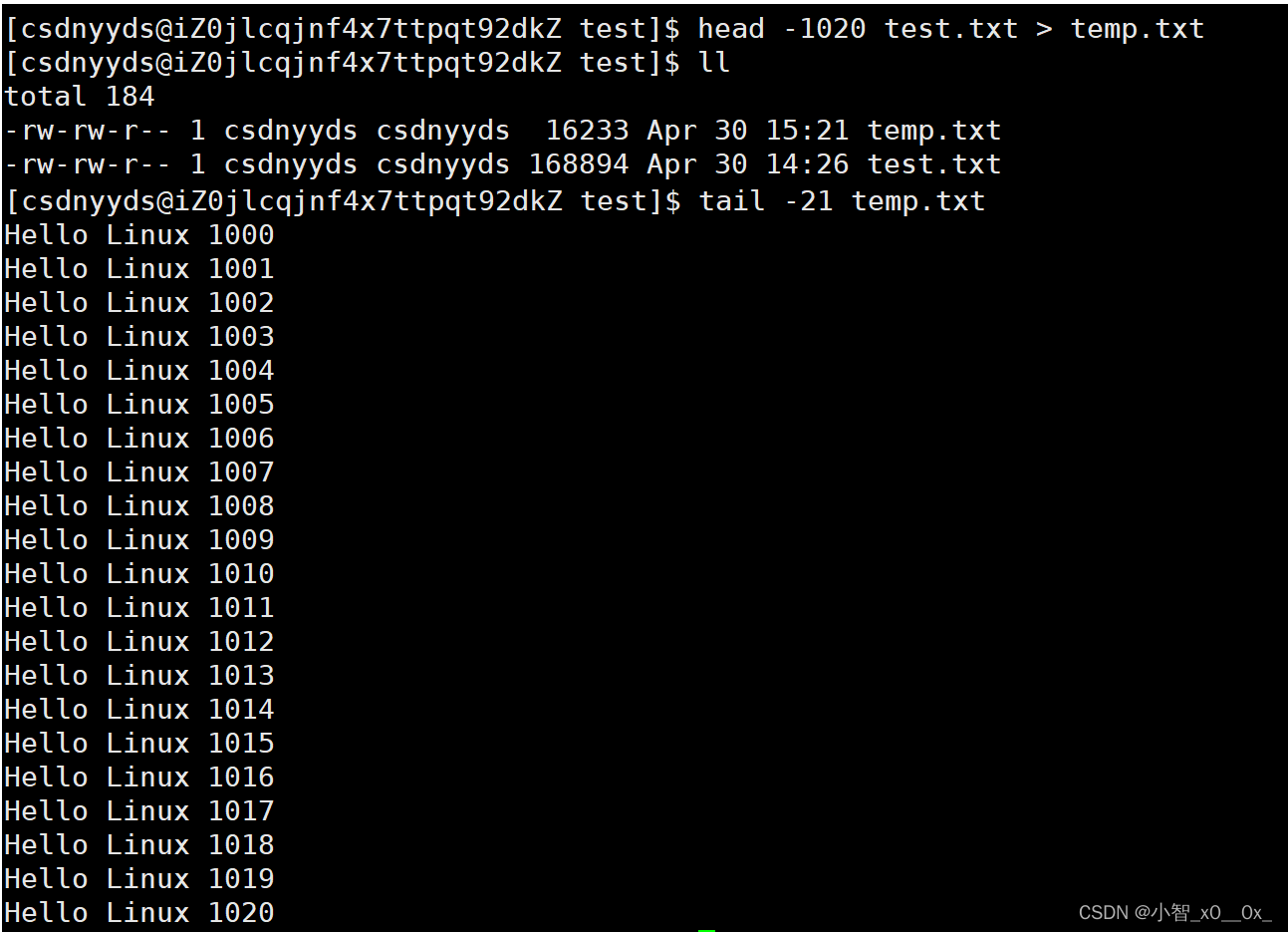 【linux指令③】新手必须掌握的linux指令linux怎么往一个文件中写入10000行 Csdn博客