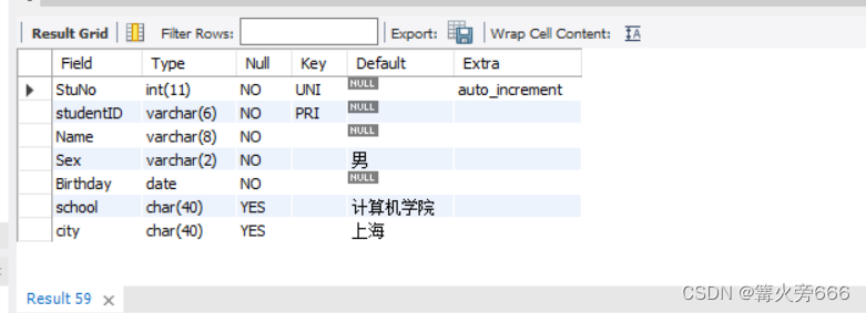 在数据库stuexpm中,编写和调试创建表、查看表、修改表、删除表的代码查看表stu的字段信息的代码 Csdn博客