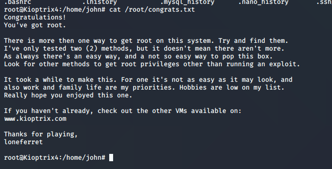 Kioptrix: Level 4靶机实战 sql注入出密码 ssh登录 绕过受限制的LSHELL mysql udf提权_kioptrix 4-CSDN博客