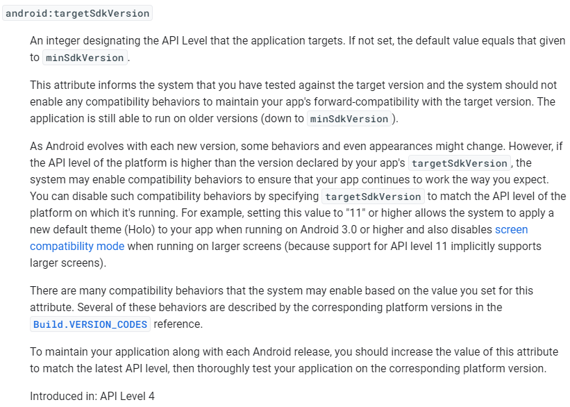 Compilesdkversionminsdkversiontargetsdkversionmaxsdkversion命令行 设置targetsdkversion Csdn博客 